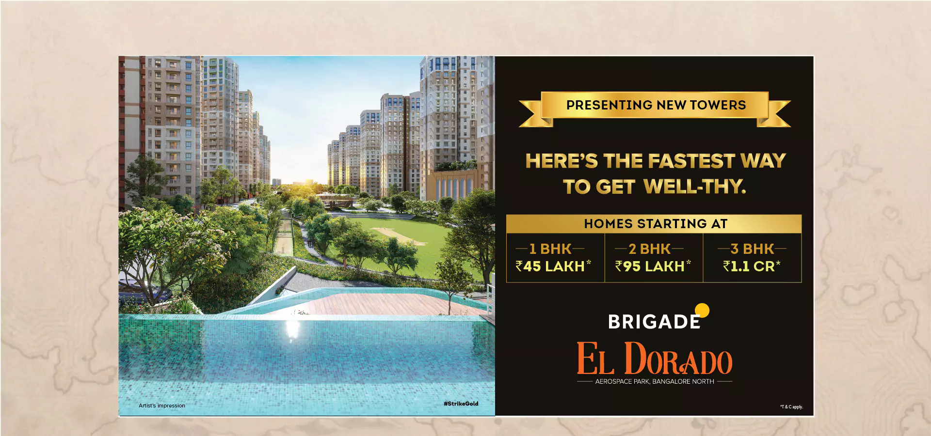 Brigade El Dorado – Apartments Starting 31 Lakhs In Bangalore North